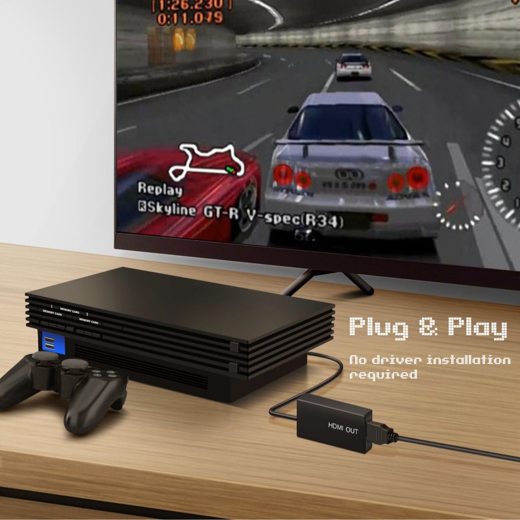 TNP PS2 HDMI Converter – AV HDMI Adapter Cable for PlayStation 2 / 3 Console HD Upscaler – TNP ...